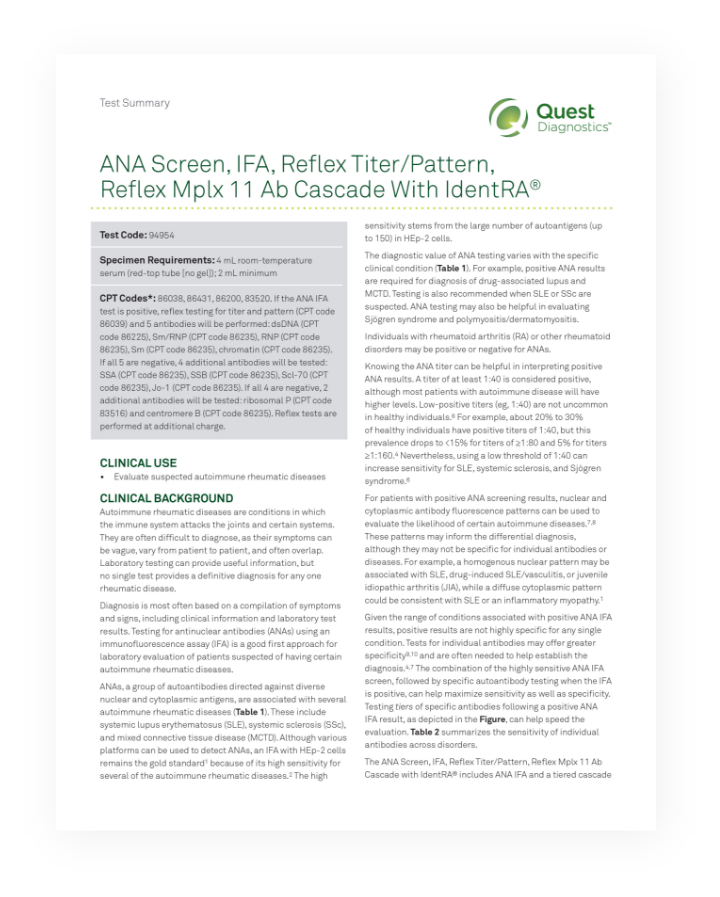 Quest Diagnostics® | Autoimmune Testing